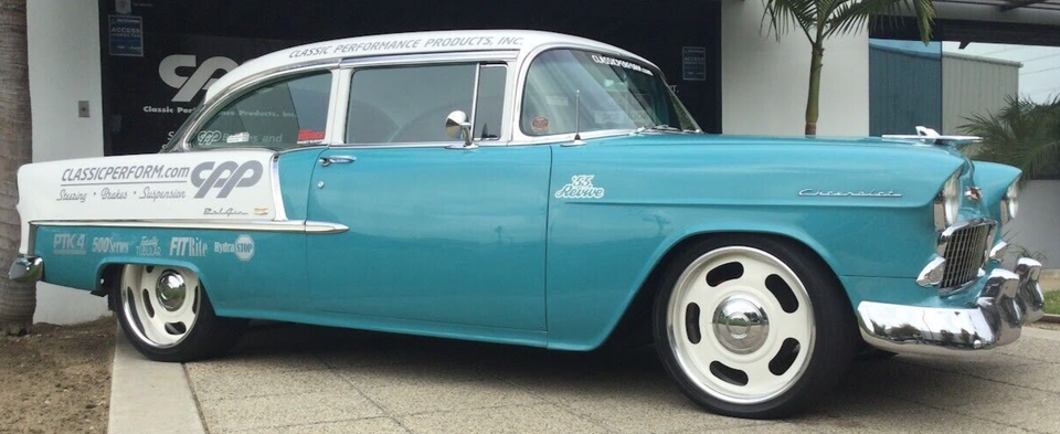 55 56 57 CHEVY 210 BELAIR CPP TUBULAR CONTROL ARMS DROP BLOCKS SPRINGS ...