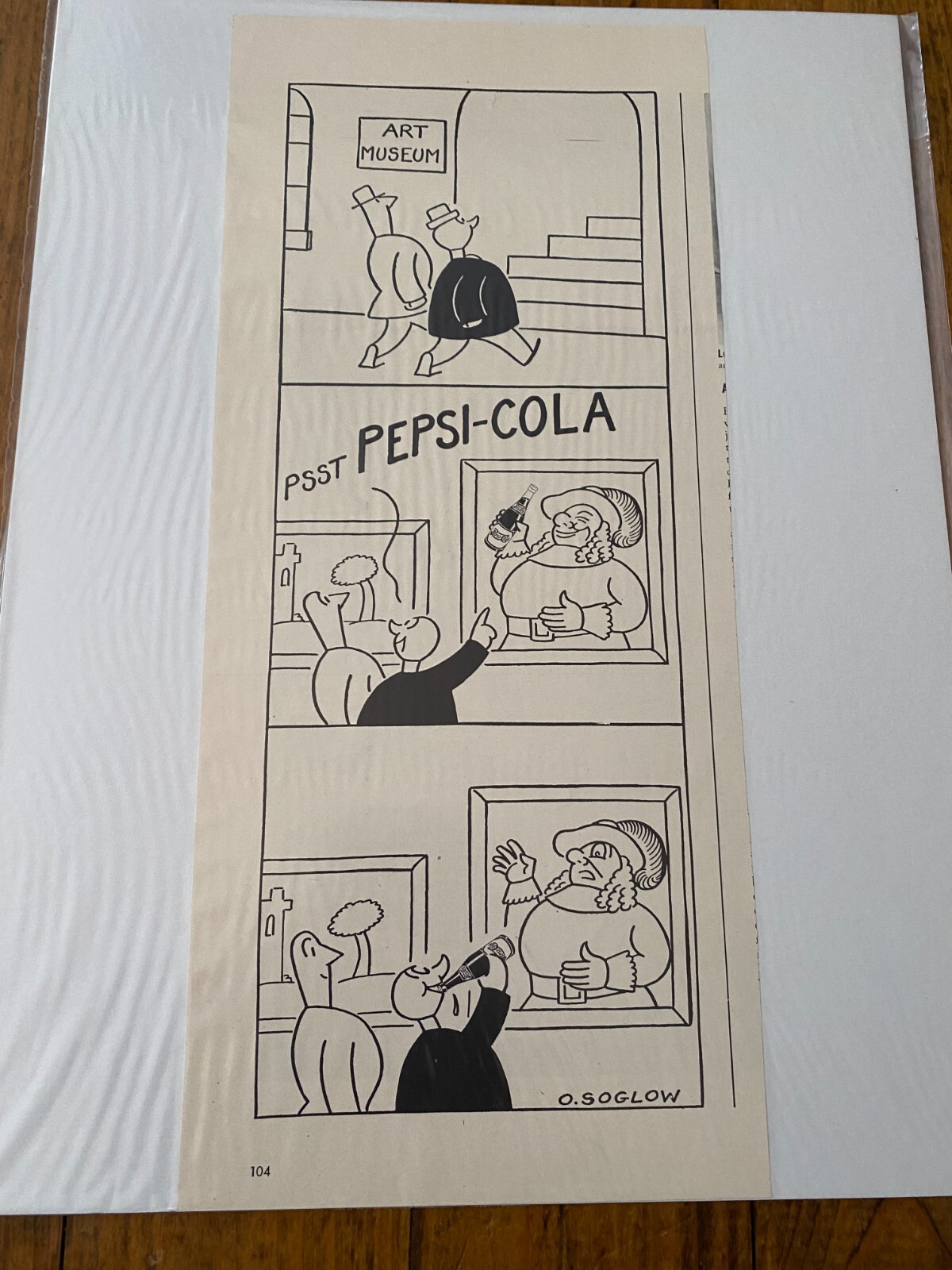 Vintage 1942 Pepsi Cola Art Museum O. Soglow Art Comic Ad | eBay