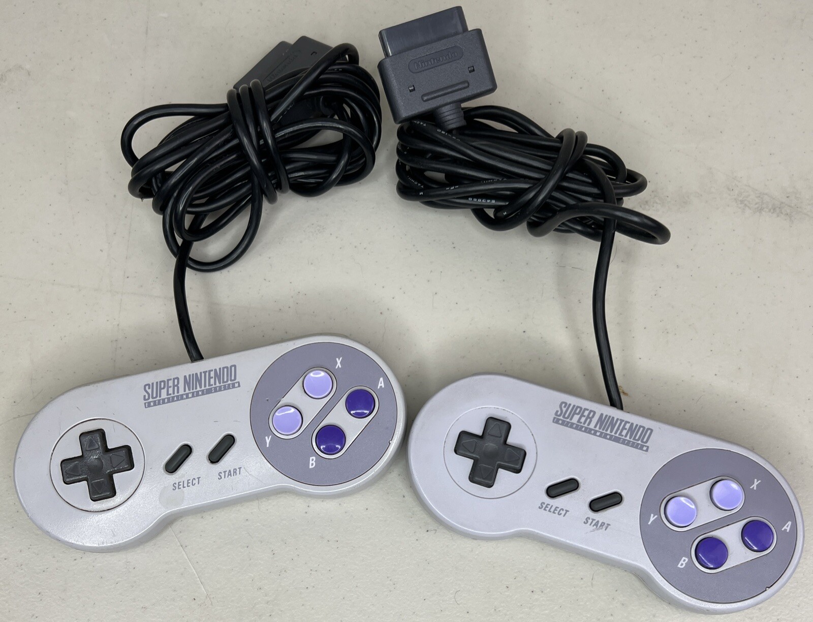2 Original OEM SNES Super Nintendo Controllers OEM Untested SNS-005 | eBay