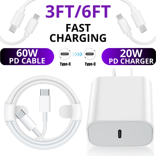 Type C Fast Charge Phone Charger Cable 20W Quick Adapter For Samsung ...