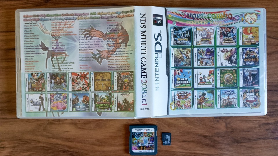 Retro Flash Cart + 16gb microSD Card ACE 3DS 2DS DSi R4 for Nintendo DS ...