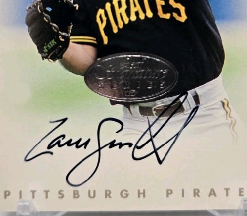 1996 Leaf Signature Series ZANE SMITH Silver On Card Auto Pittsburgh ...