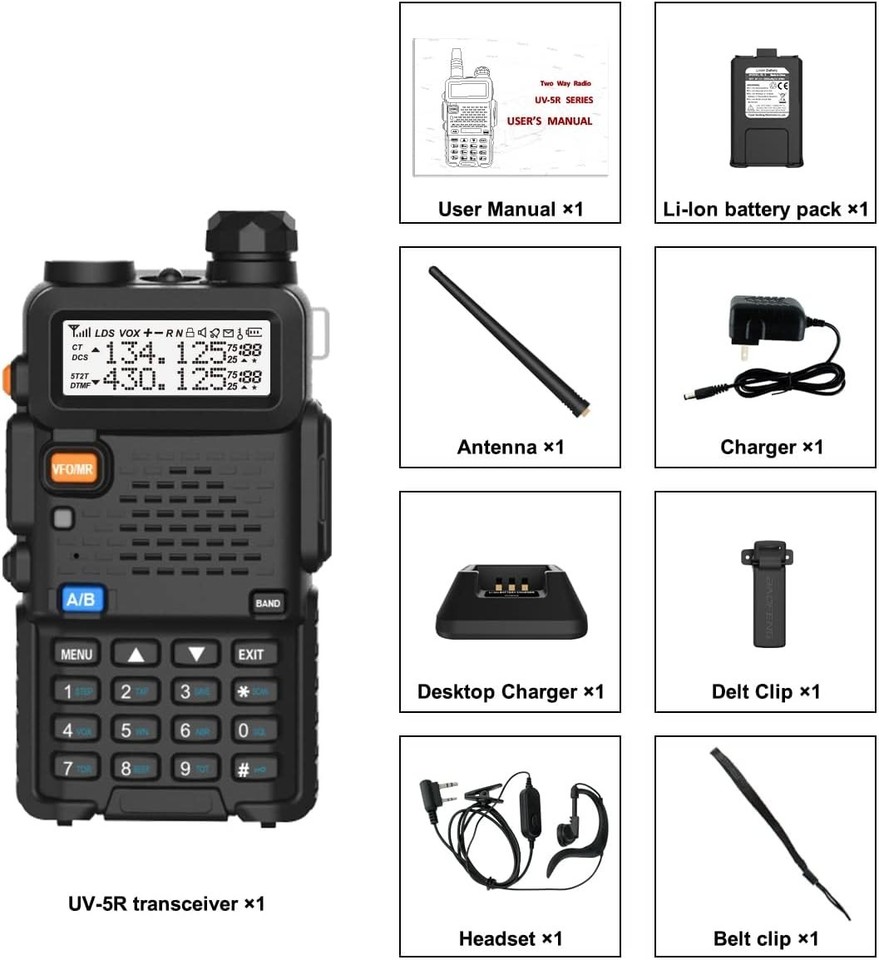 Digital Handheld Radio Scanner Fire Police VHF FM EMS Ham 2 Way ...