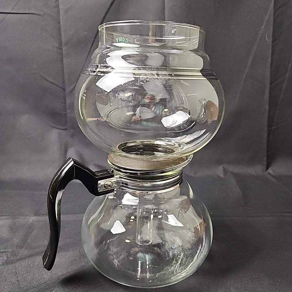 VINTAGE Cory DRU & Cory DRL Grannycore 4-8 Cup Glass Vacuum Coffee ...