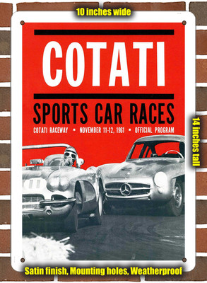 Metal Sign - 1961 Cotati Racing Program - 10x14 inches | eBay