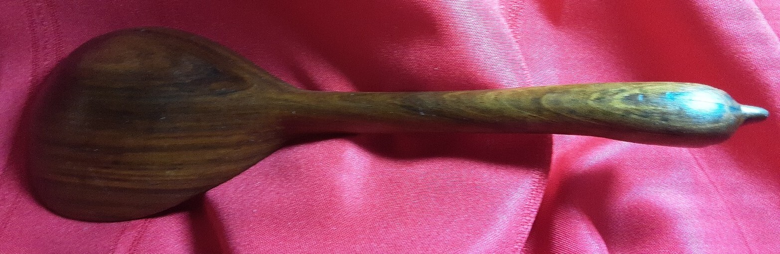 Wooden Spoon Ladle Spotted Bird Hand Carved Primitive Rustic Folk Art ...