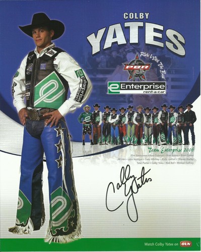 Colby Yates PBR Professional Bull Riders Autograph 8x10 Signed Photo | eBay