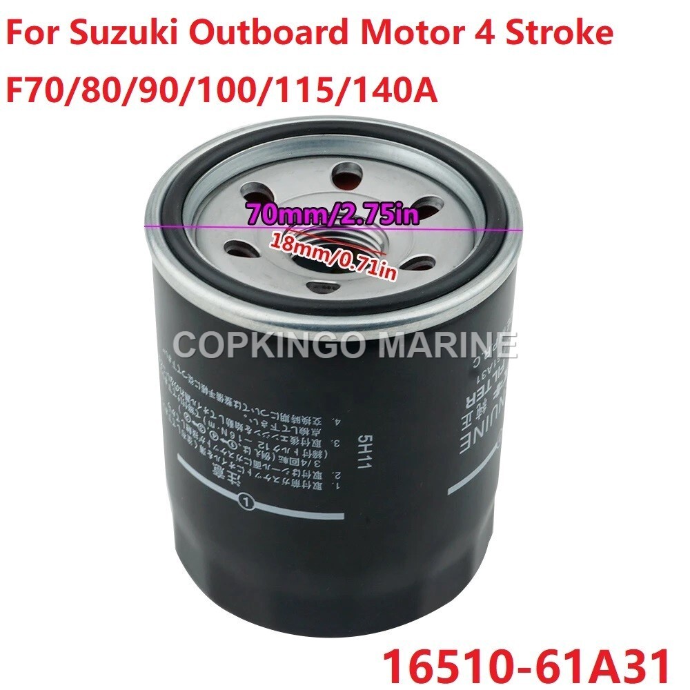 Suzuki Marine OEM OUTBOARD Oil Filter 16510-61a31 Df70 to Df140 for ...