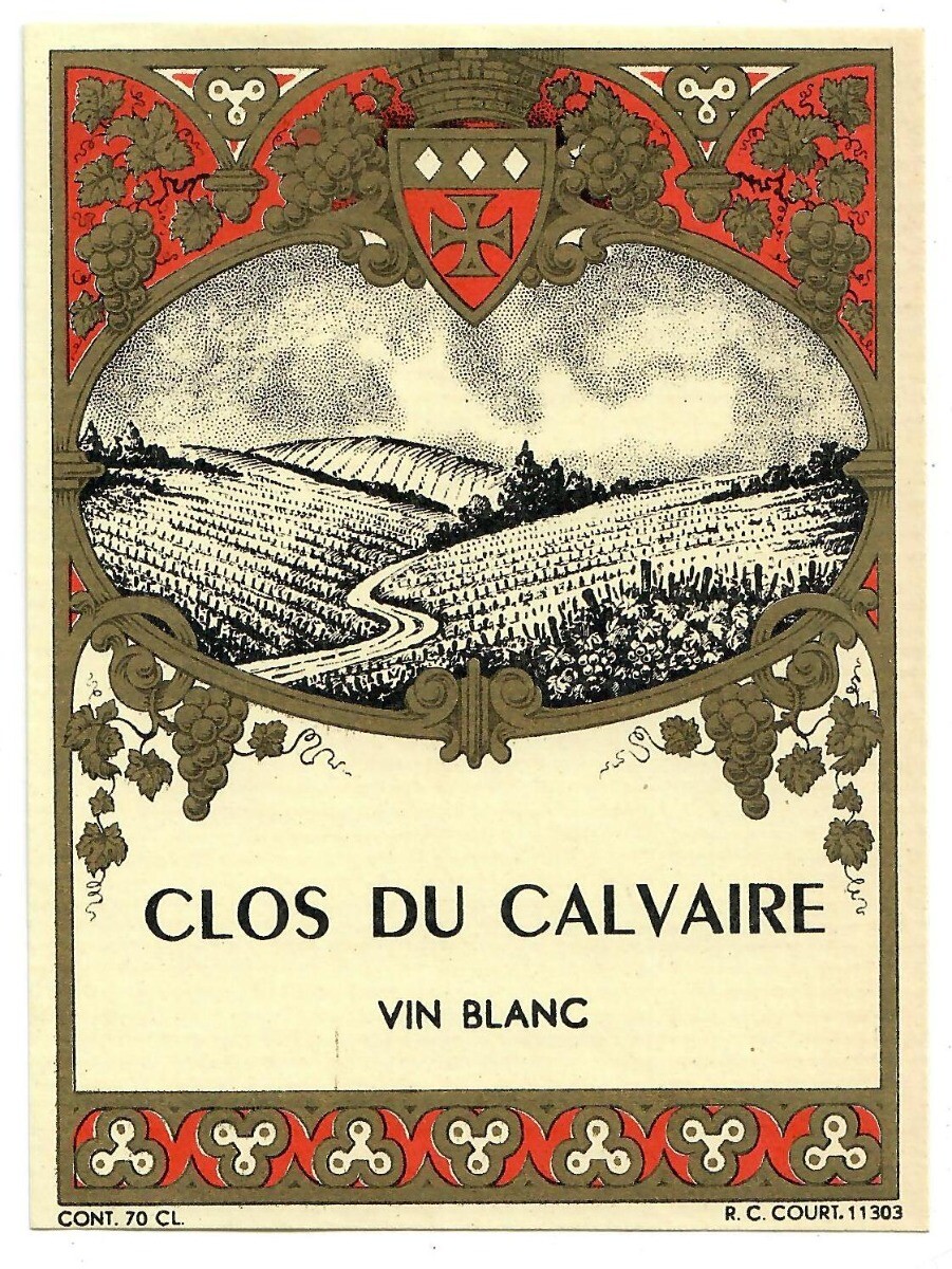 Vintage French Wine Label Art