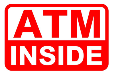 ATM INSIDE Vinyl Decal, Store decal, Shop, Business, Doors, Windows ...