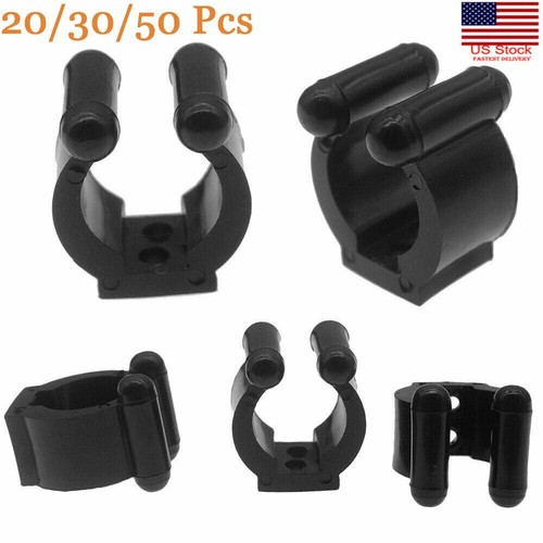 Wall Mounted Fishing Pole Rod Storage Clips Clamps Holder Rack ...