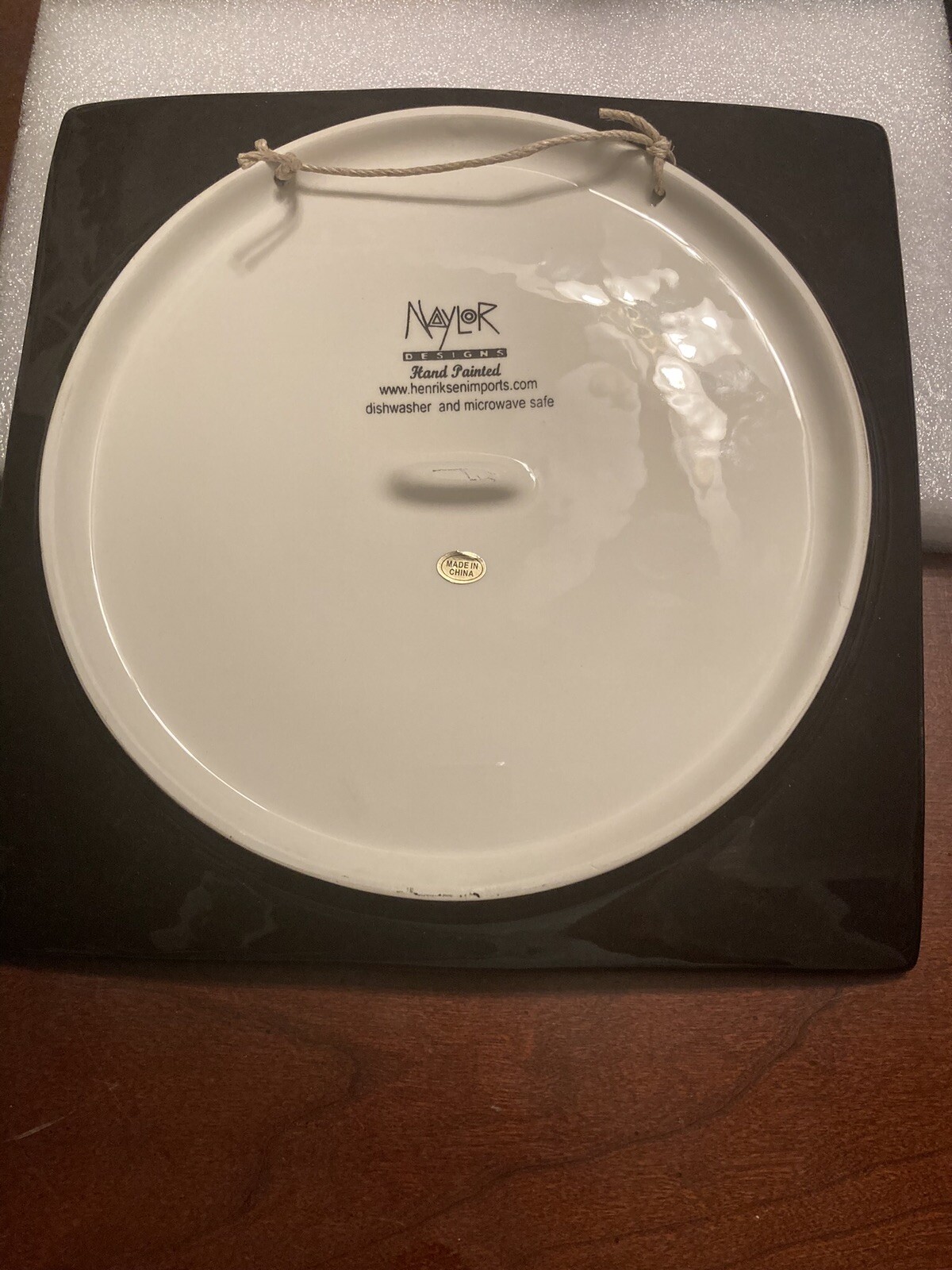 Mary Naylor Ceramic Wall Plate Hand Painted MARTINI Motif | eBay