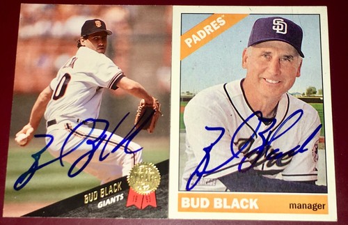 Bud Black Colorado Rockies MLB manager MGR auto autograph baseball card ...