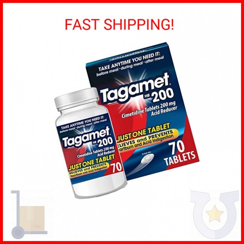 Tagamet HB 200 mg Cimetidine Acid Reducer and Heartburn Relief, 70 ...