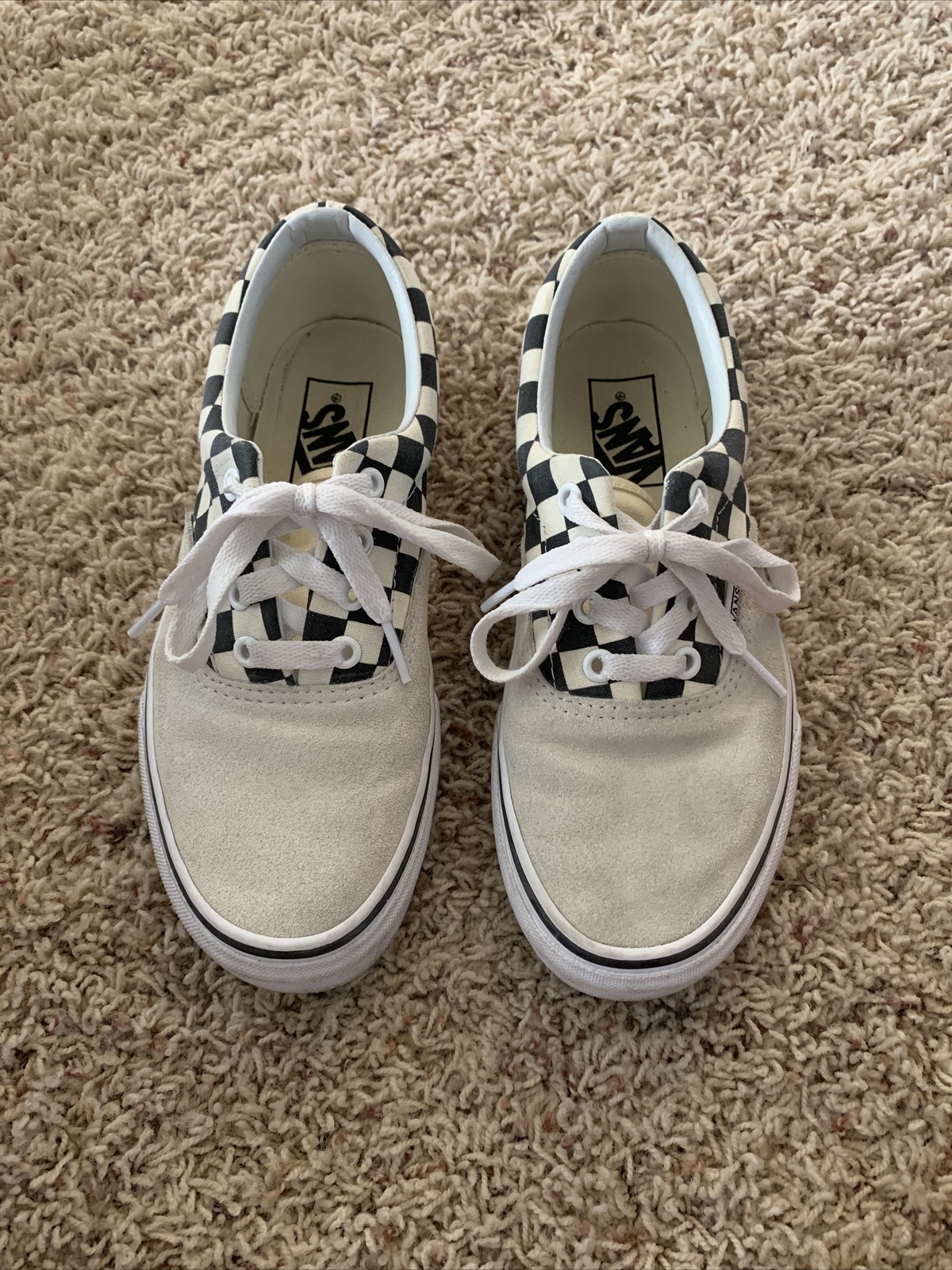 Vans Women’s Size 6.5 Tan Checkered Shoes - Gem