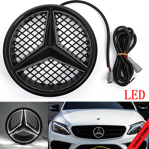 Car Front Grille LED Emblem Light for Mercedes Benz Illuminated Logo ...