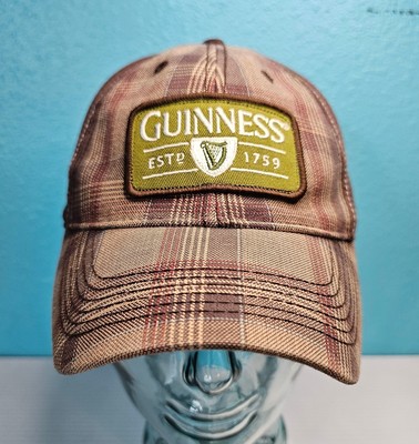 Guinness Hat Brown Plaid Adjustable Size Beer, Ale | eBay