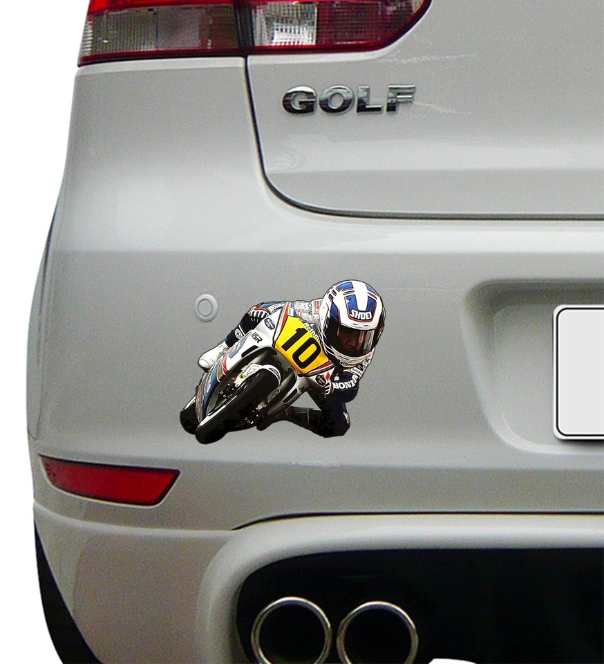 stars of motoGP TT superbike cartoon decals stickers past and present ...