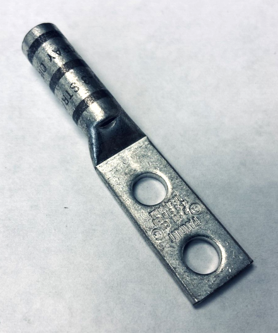 Panduit LCC4-14AW-L Compression Wire Lugs 4 AWG 1/4" Stud Gray for sale ...