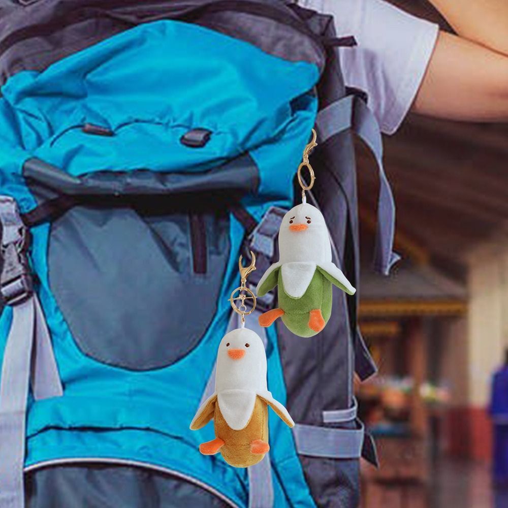 Stuffed Animals Keyrings Soft Fluffy Peel Duck Pattern Banana Duck ...