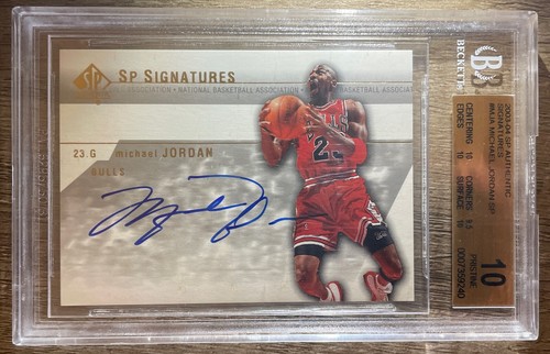 2003-04 SP Authentic Signatures Michael Jordan SP BGS Pristine 10 On ...