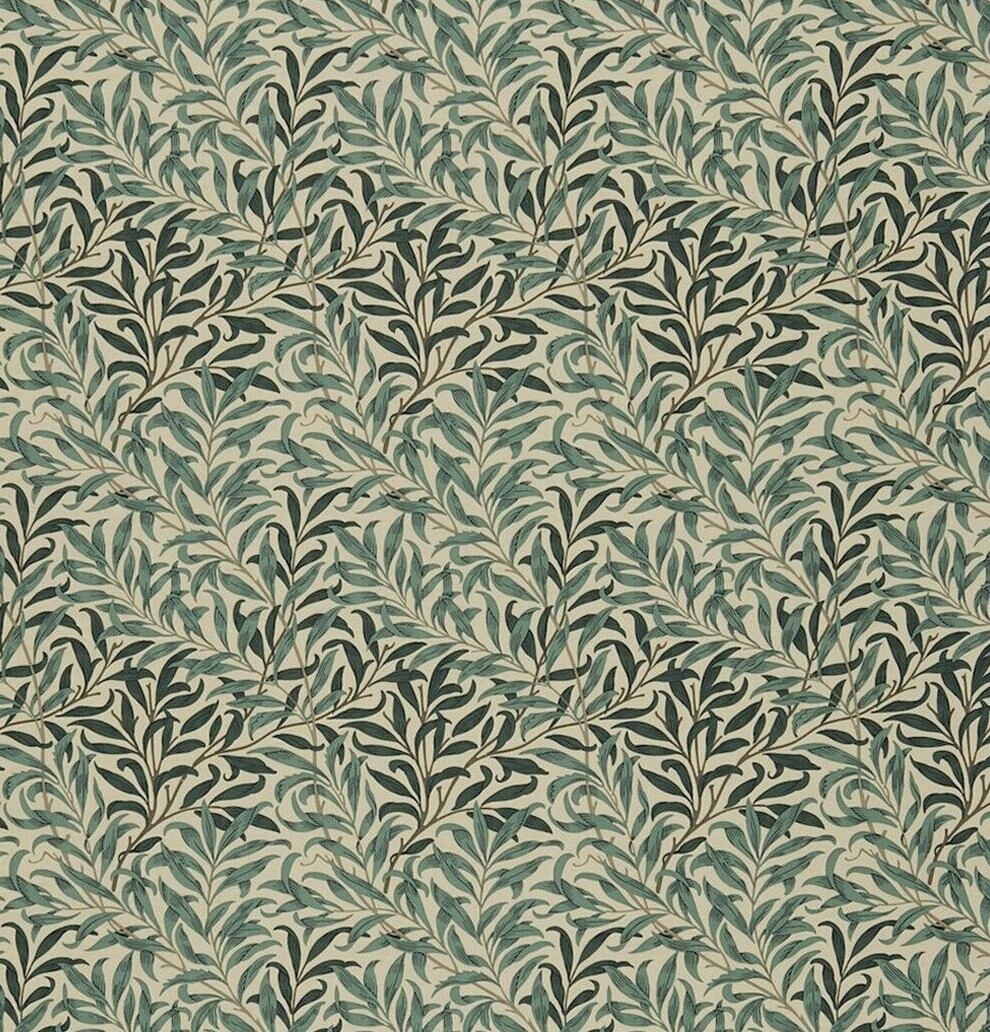 William Morris Fabric 'willow Boughs' 1 Metre 100cm Taupe/green 100 ...