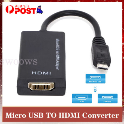 Universal MHL Micro USB To HDMI Cable 1080P HD TV Adapter For Android ...