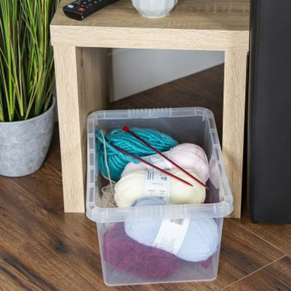 Wham Crystal Clear Plastic Storage Box Lid 4L|7L|11L|17L|25L Capacity ...