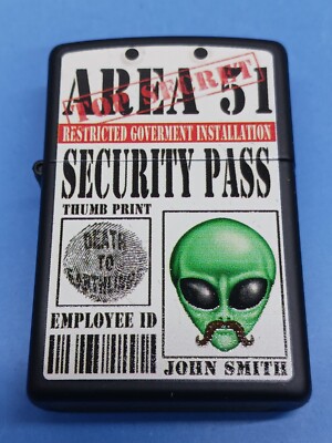 Zippo 28437 Fantasy Area 51 Black Matte | eBay