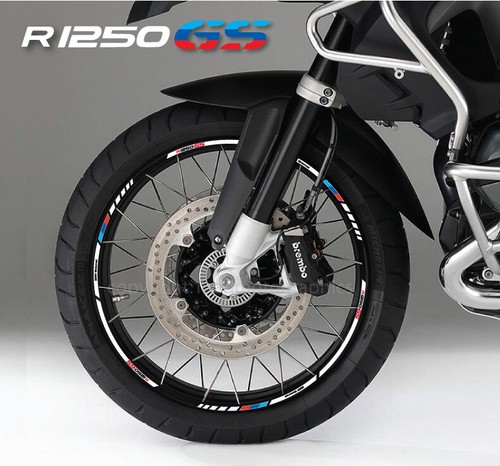 R1250GS motorcycle decals wheel rim stickers set bmw r1250 GS 19''17 ...