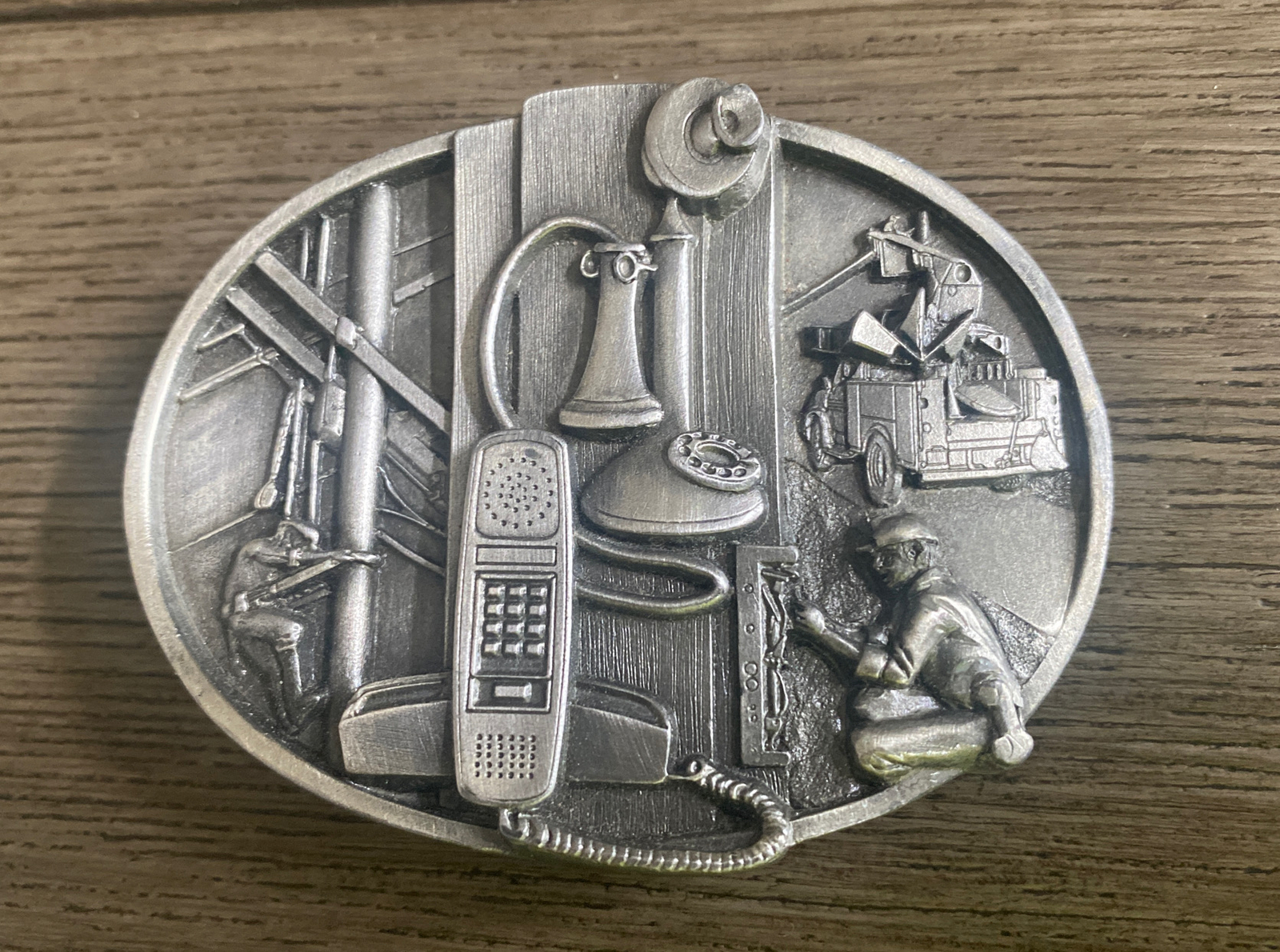Vintage Siskyou Telephone Lineman Belt Buckle 1988 Am… - Gem