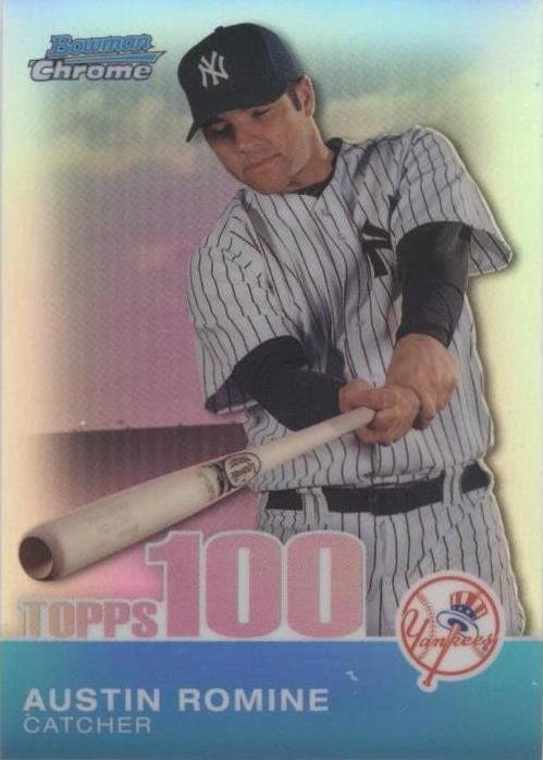 2010 Bowman Chrome - Topps 100 Prospects Austin Romine #TPC30 /999 for ...