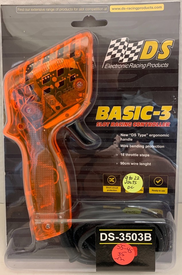 ORANGE 1/32 HO SLOT CAR CONTROLLER DS 55/45/35 OHM WITH BOOTED ...