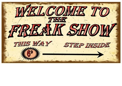 Freak Show Carnival Vintage Style Sign Sideshow Sign Vintage Fairground ...
