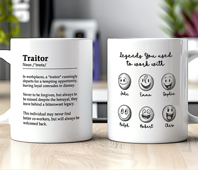 Funny Personalised Traitor Mug, Leaving gift , leaving gift mug for ...