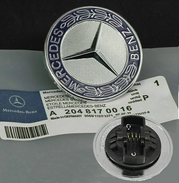NEW MERCEDES BENZ C E SL CLS S CLASS FLAT HOOD EMBLEM ORNAMENT OEM ...