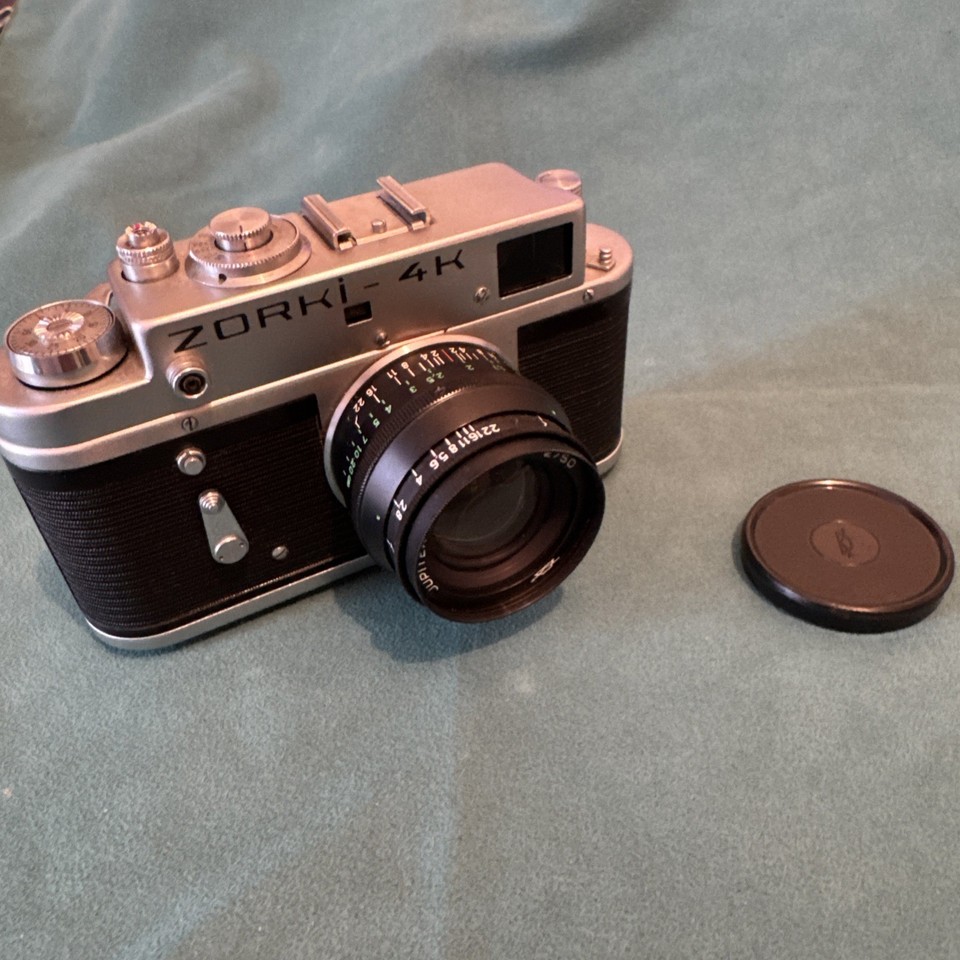 Zorki-4K Soviet Rangefinder Camera With Jupiter-8 50mm F/2 Lens ...