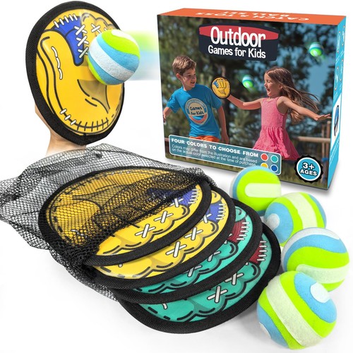 Toss and Catch Ball Game Set,Kids Toddler Baseball Glove & Catch Ball ...
