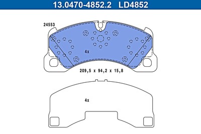 ATE Disc Brake Pad Set For PORSCHE Cayenne 92A Macan VW Touareg 03-18 ...