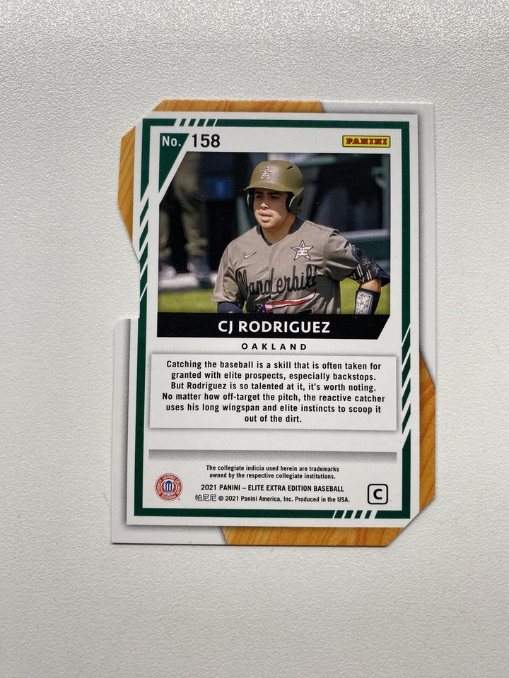 CJ Rodriguez 2021 Panini Elite Extra Edition Prime Numbers /198 Die Cut ...