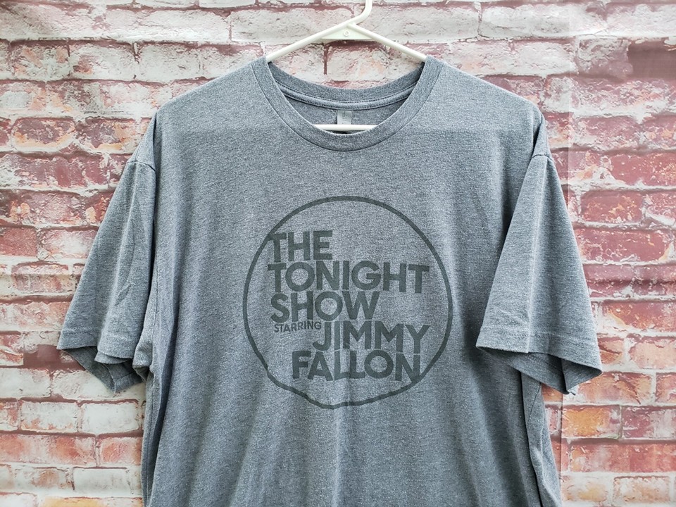 🔥 Jimmy Fallon The Tonight Show Gray Shirt Men's XL Slim / Large Loose ...