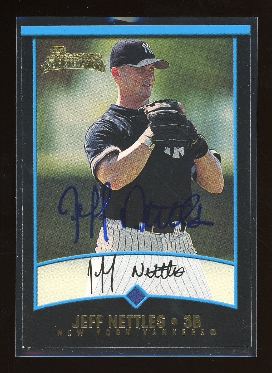 2001 Bowman JEFF NETTLES Signed Card autograph auto YANKEES | eBay