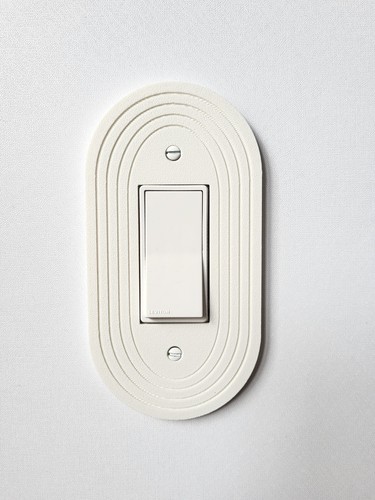 Oval Light Switch Cover With Delicate Stripes, Mid Century Modern ...