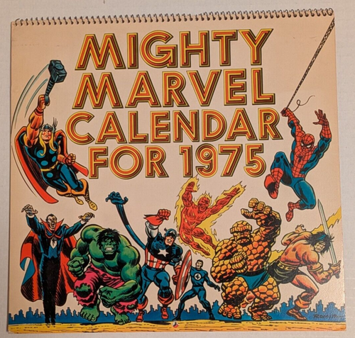 Mighty Marvel Calendar (1975, 11x11") - dates match up with 2025 - nice ...