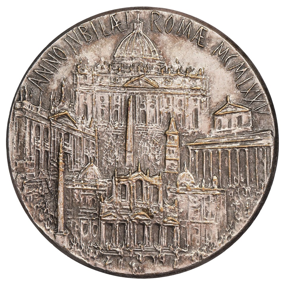 Vatican Medal Jubilee Holy Year 1975 St. Peter's Basilica Brass Silvered | eBay