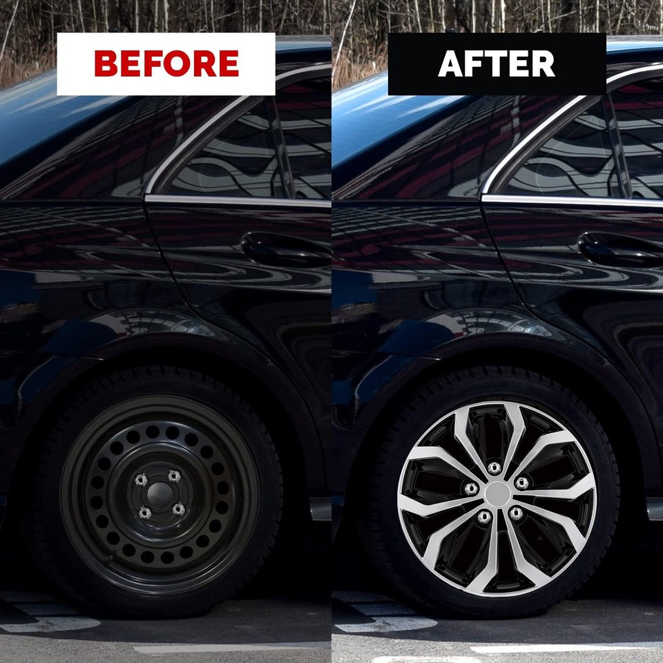 Set of 4 15" Wheel Hubcaps Fit R15 Tire Steel Rim Cover For Honda ...