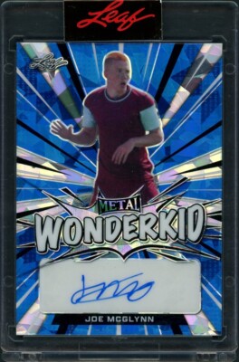 2022 Leaf Metal Joe McGlynn Wonderkid Wonderkid Blue Crystal Auto #/20 ...