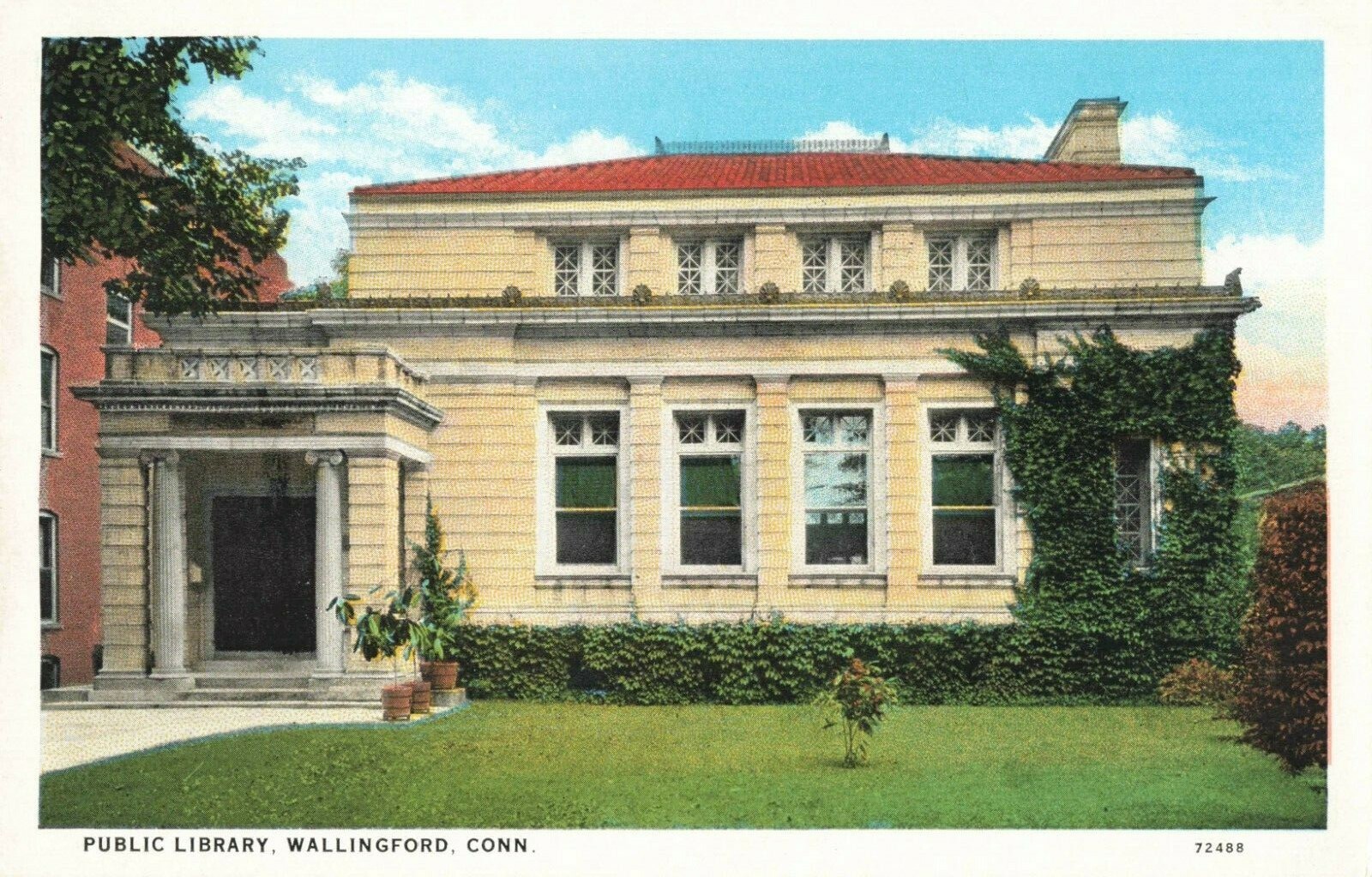 Postcard Public Library Wallingford Connecticut | eBay