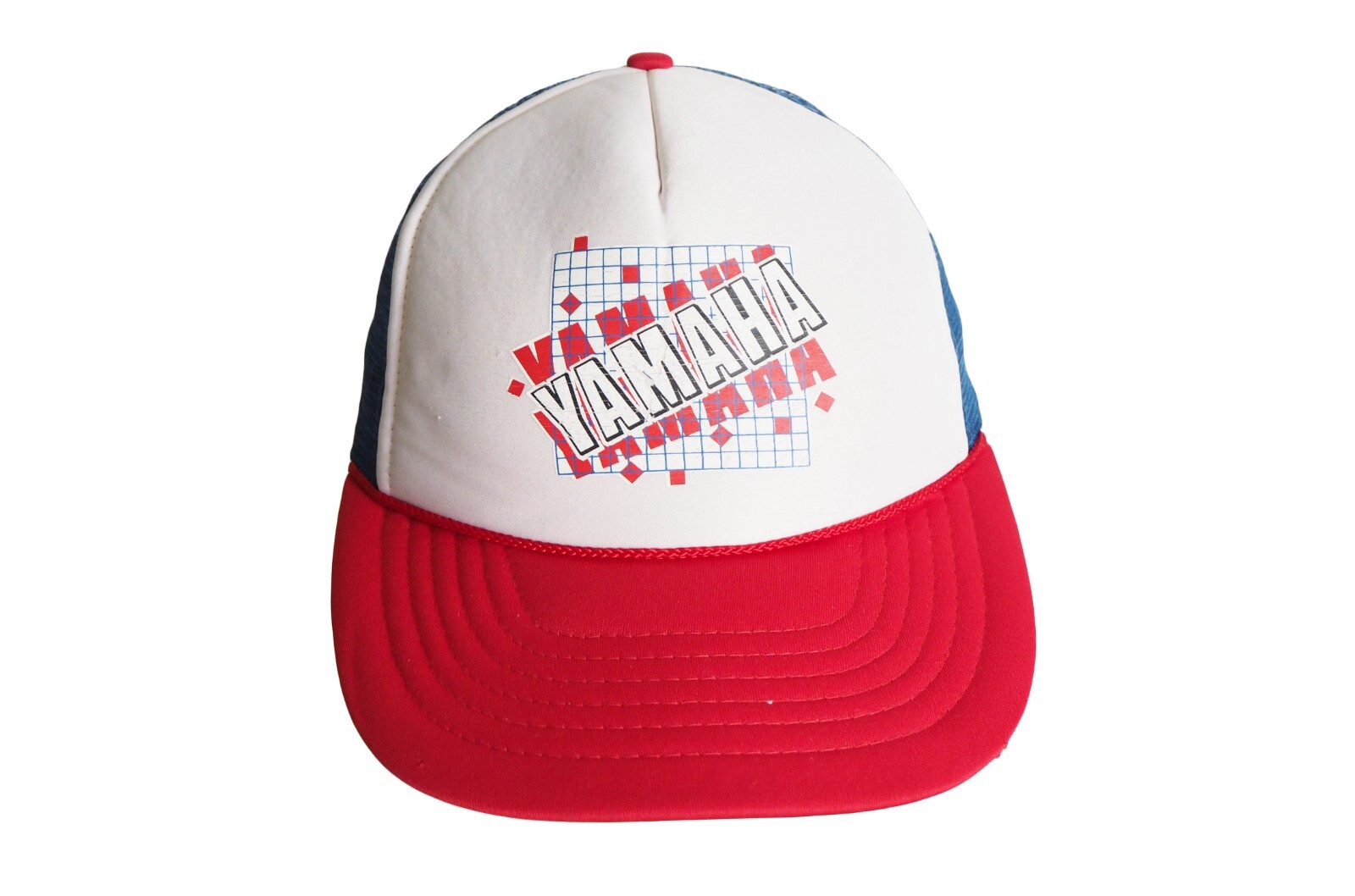 Vintage YAMAHA Racing Trucker Cap big logo 80's Moto … - Gem