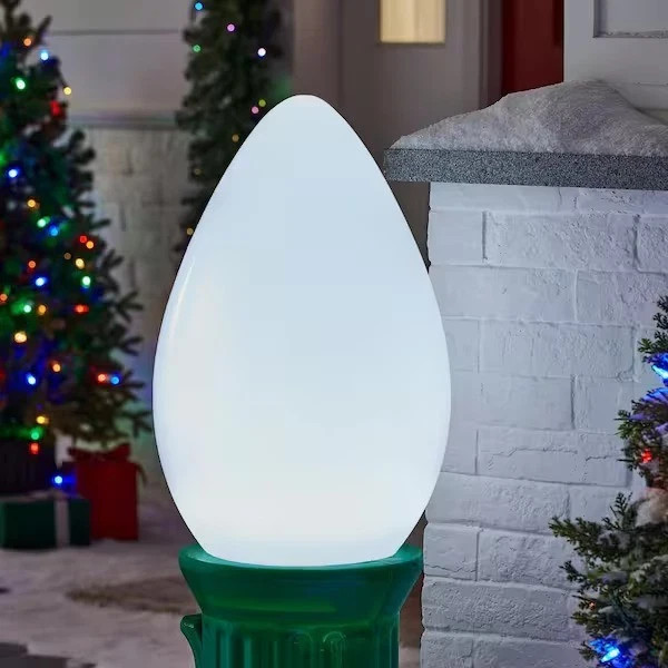 3 ft Battery Operated LED White Jumbo Bulb Holiday Yard Decor Prop | eBay